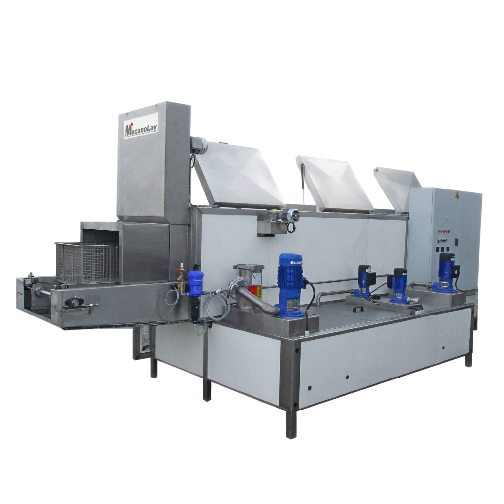 Tunnel • Cleaning and degreasing in continuous flow • Mecanolav